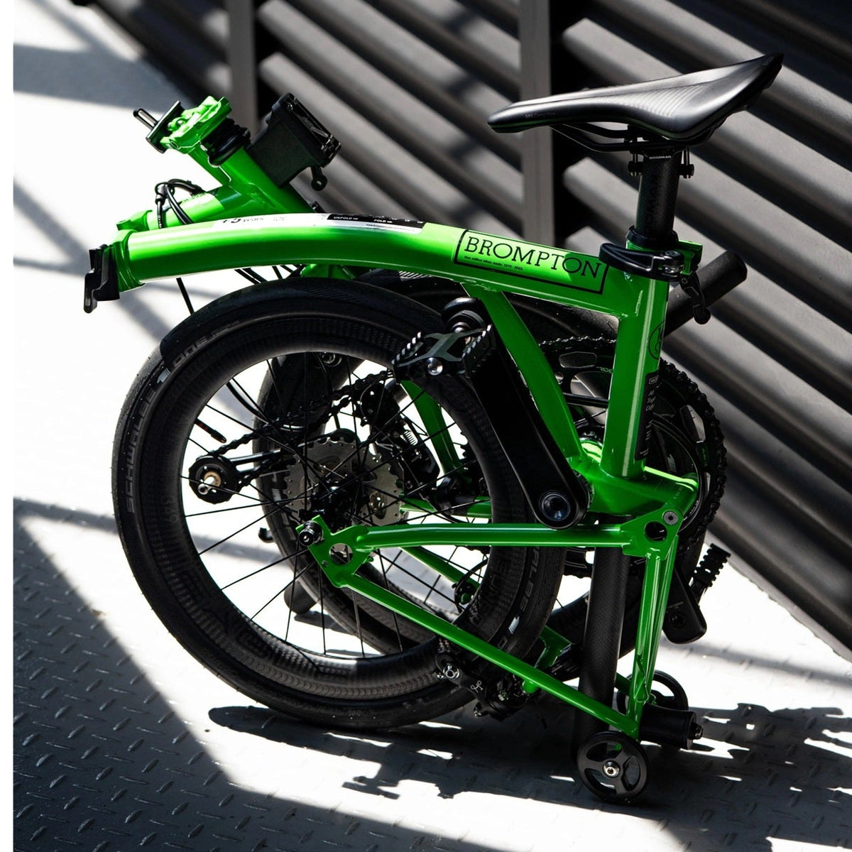 Limited Edition Black Apple green Brompton bike – 16B Cycle Trading